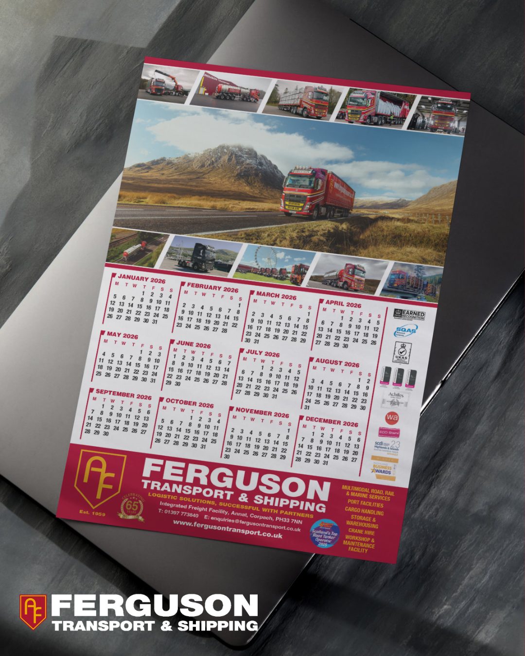 2026 Calendar Download | Ferguson Transport & Shipping